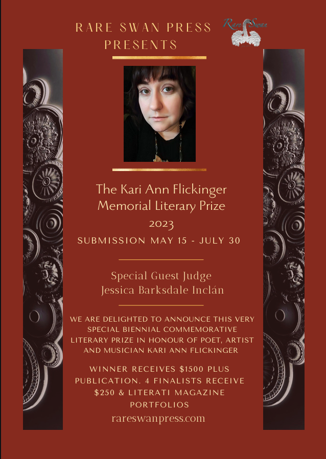 Rare Swan Press – KARI ANN FLICKINGER MEMORIAL LITERARY PRIZE